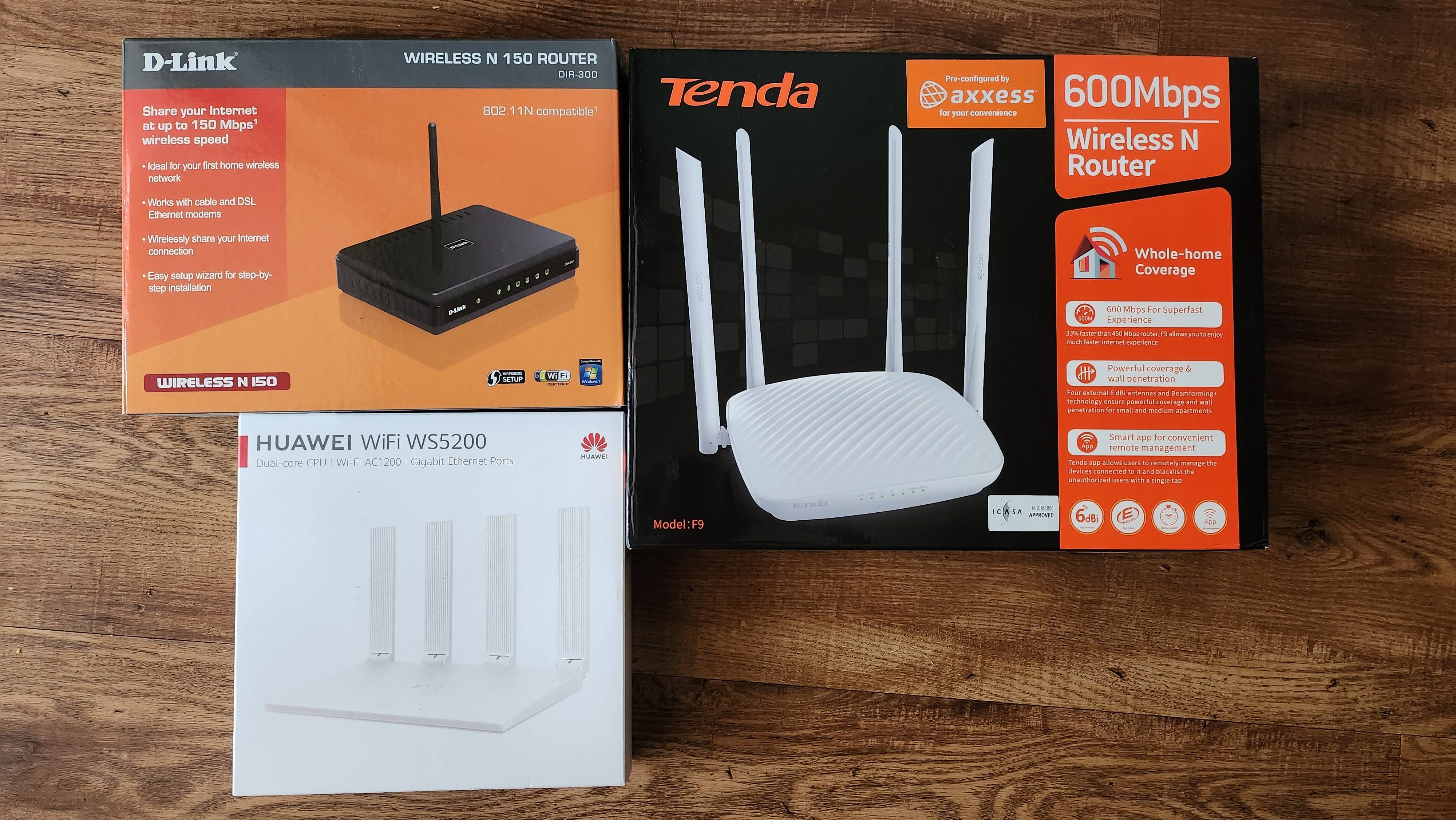 [Sale/Trade] - 3 Wifi routers for r550 - Huawei WS5200, Tenda F9, D ...