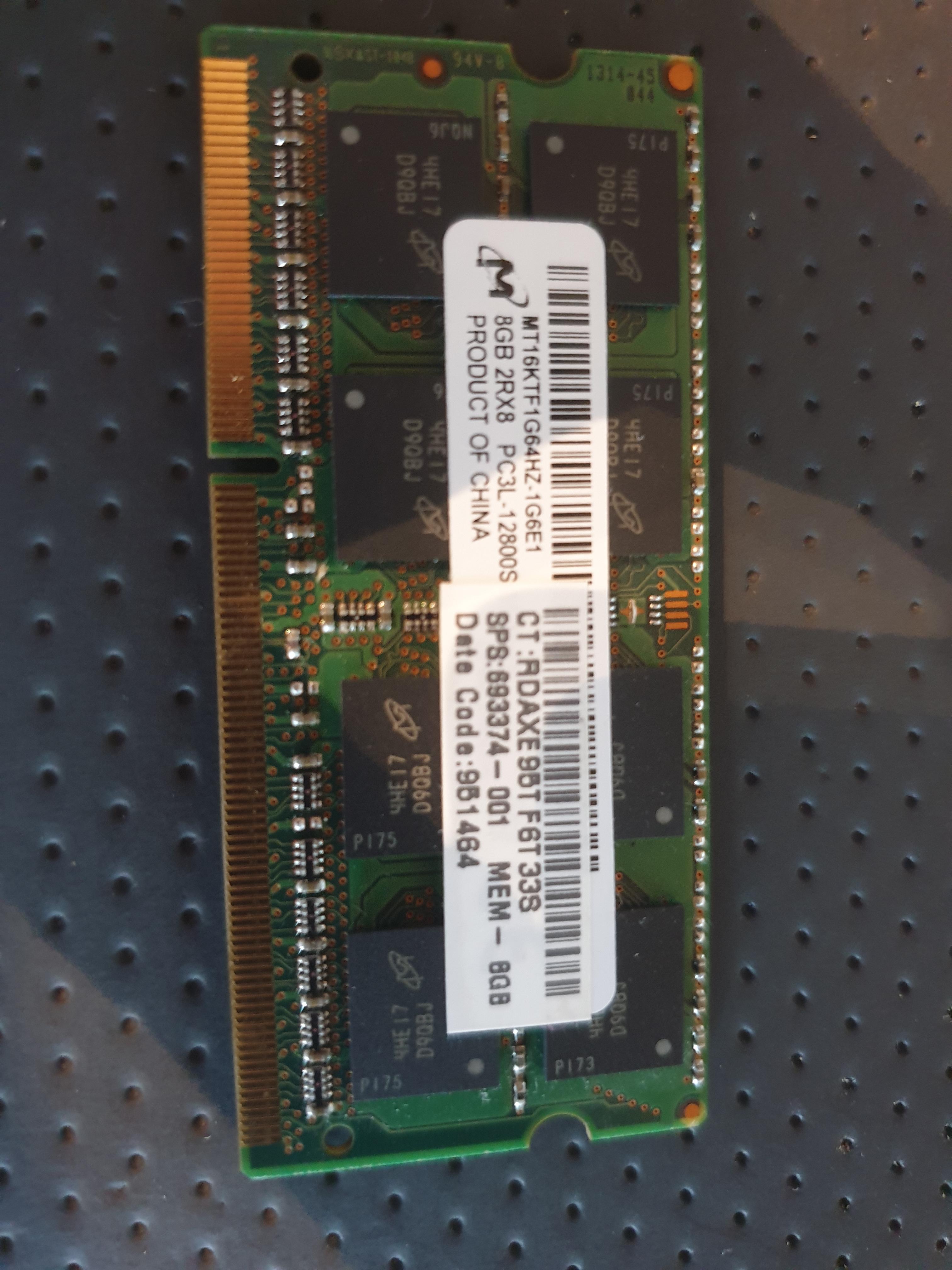 [For Sale] - 2 x 8gb DDR3 SODIMM sticks | Memory / RAM | Carbonite